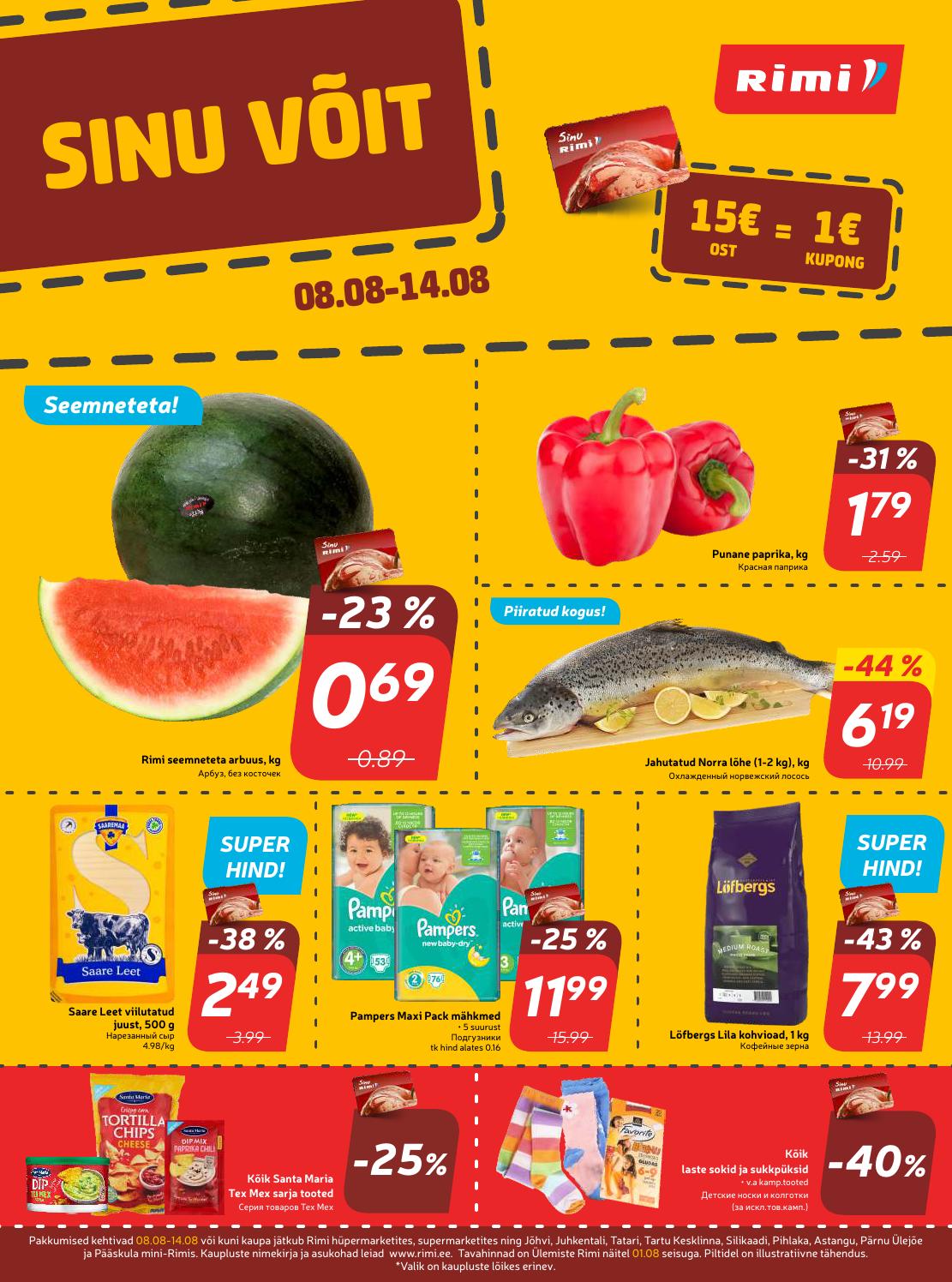 Sinu võit 08.08-14.08 by Rimi - Issuu
