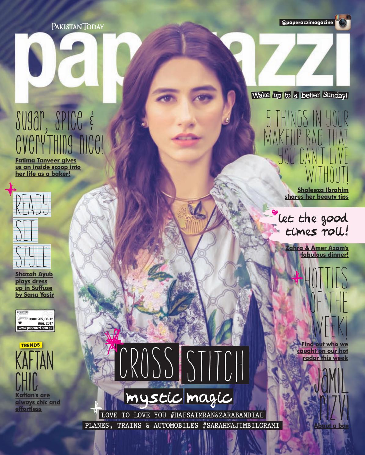Pakistan todaypaperazzi issue 205 august 06th, 2017cover cross stitch ...