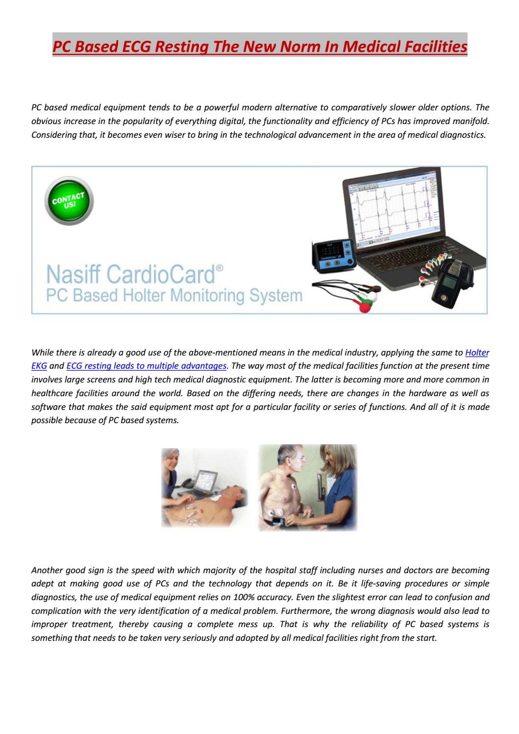 PC Based ECG Resting The New Norm In Medical Facilities by Nasiff ...