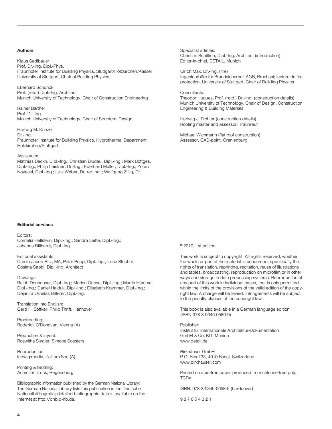 Flat Roof Construction Manual by DETAIL - Issuu