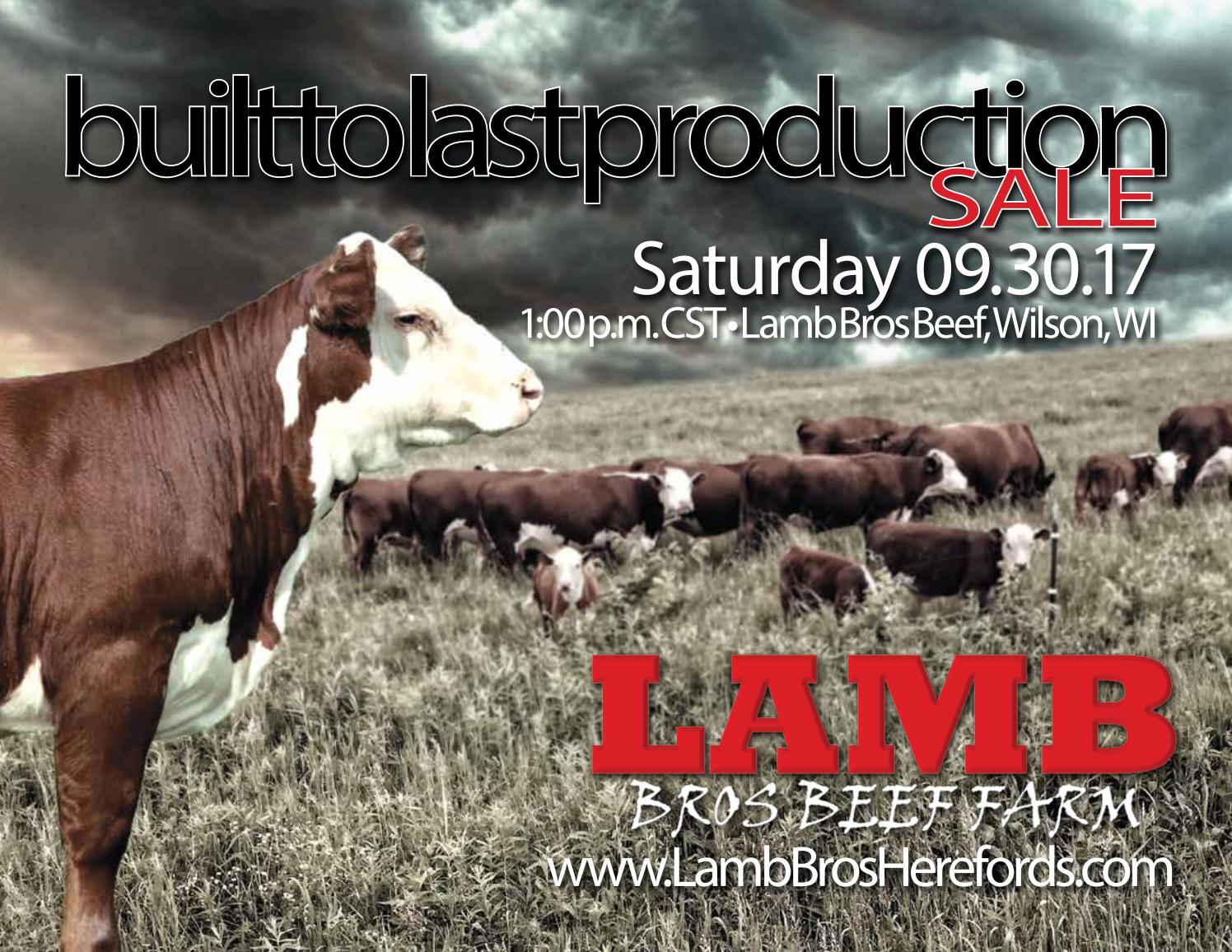 Lamb Bros Production Sale by American Hereford Association and Hereford ...