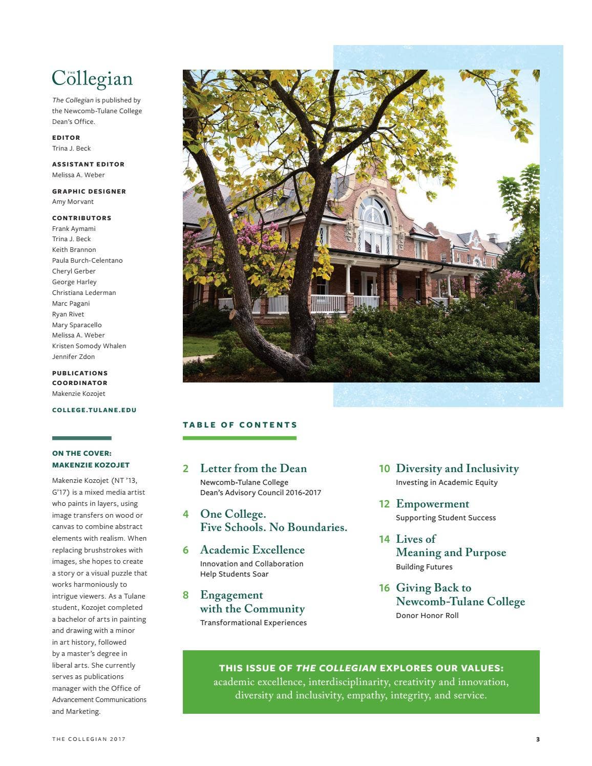 Newcomb-Tulane College: The Collegian 2017 by Tulane University - Issuu