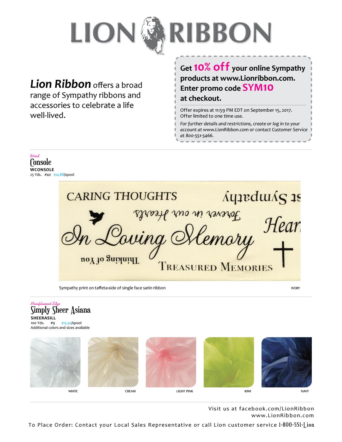 Lion Ribbon Sympathy Catalog Supplement by Design Group Americas, Inc ...