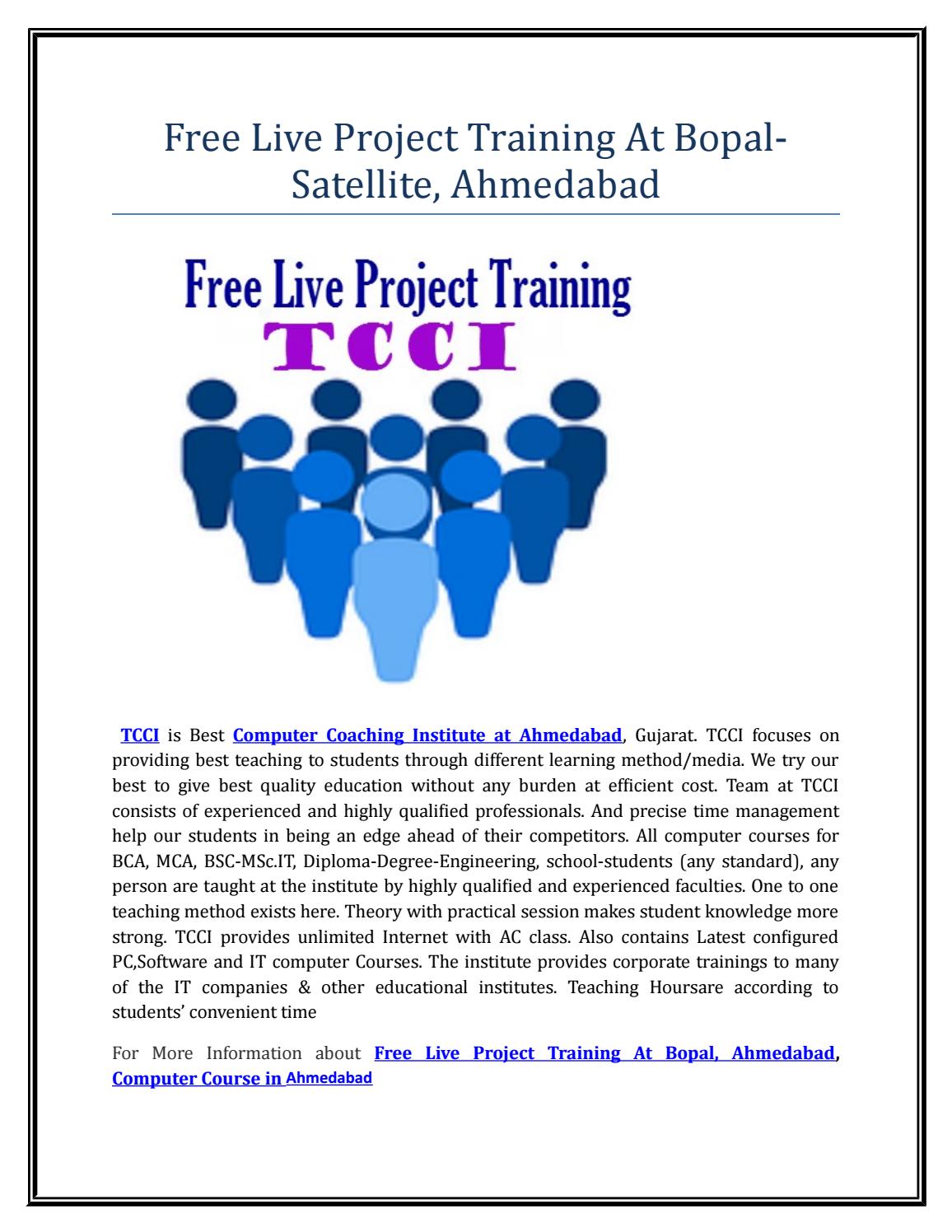 Free live project training at bopal satellite, ahmedabad by Rosario ...