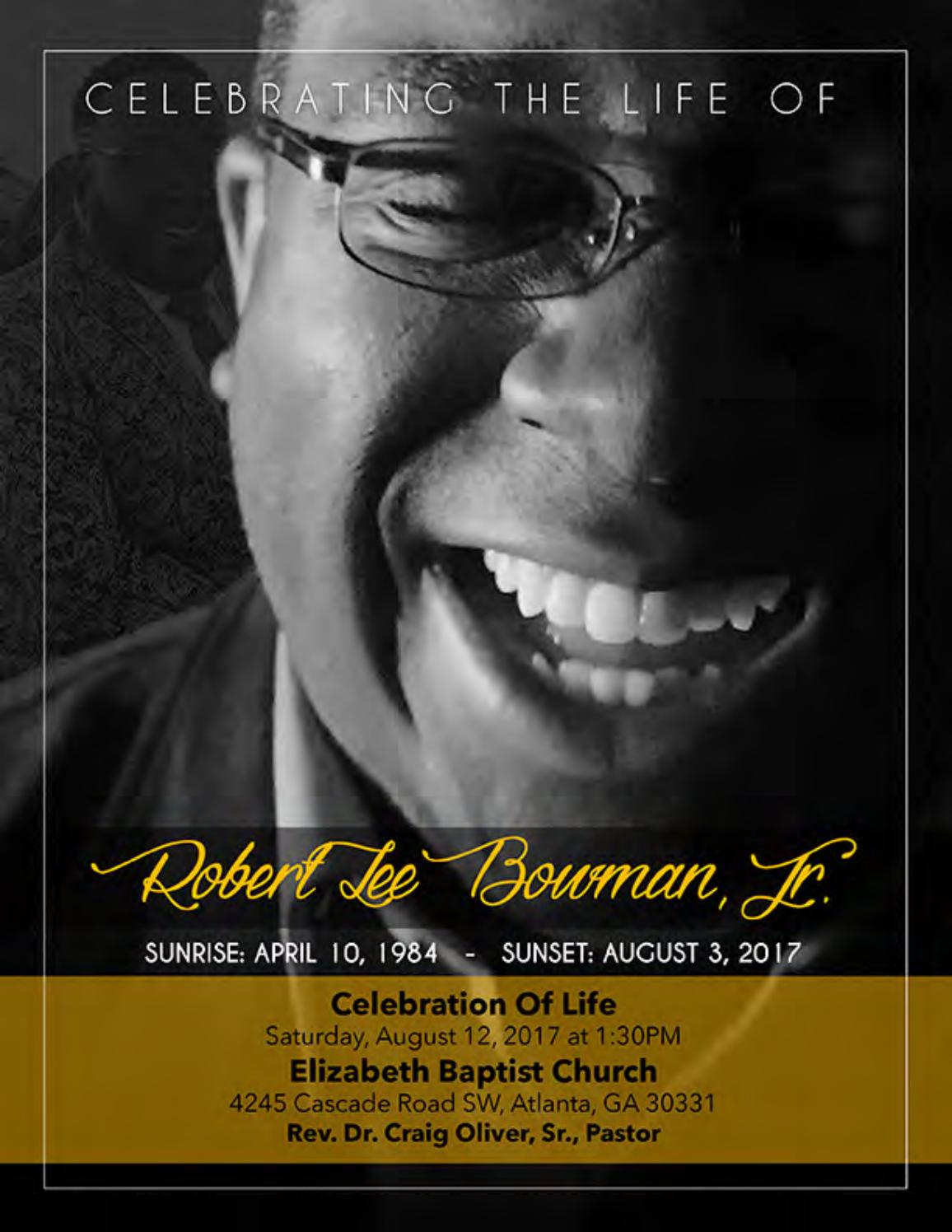 Robert L. Bowman, Jr. Digital Obituary by Calvin Askew Graphics - Issuu