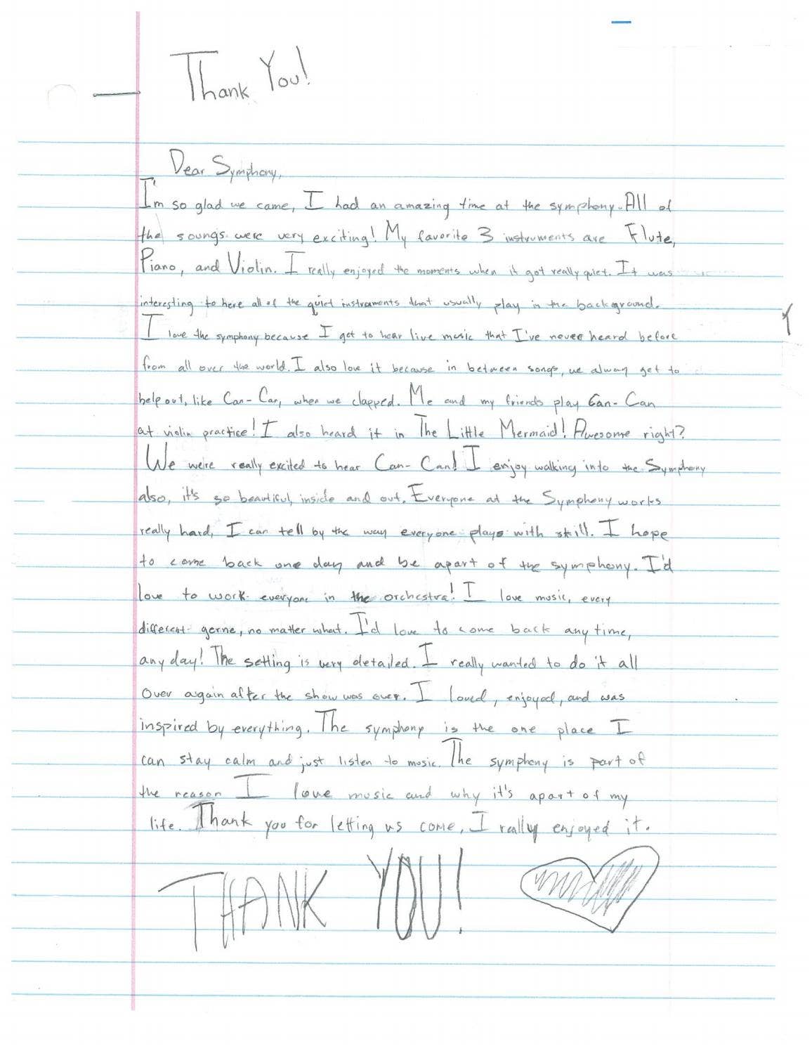 Student letter by San Francisco Symphony - Issuu