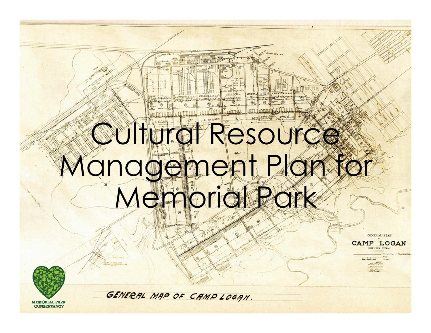 Cultural Resource Management Plan for Memorial Park by Memorial Park ...