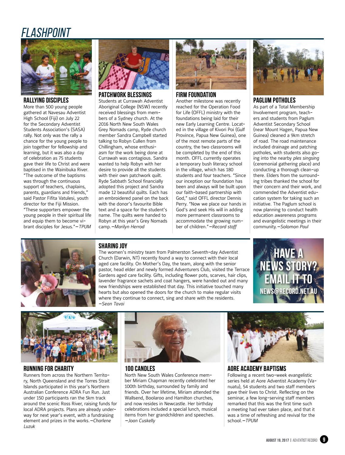 Adventist Record - August 19, 2017 by Adventist Media - Issuu