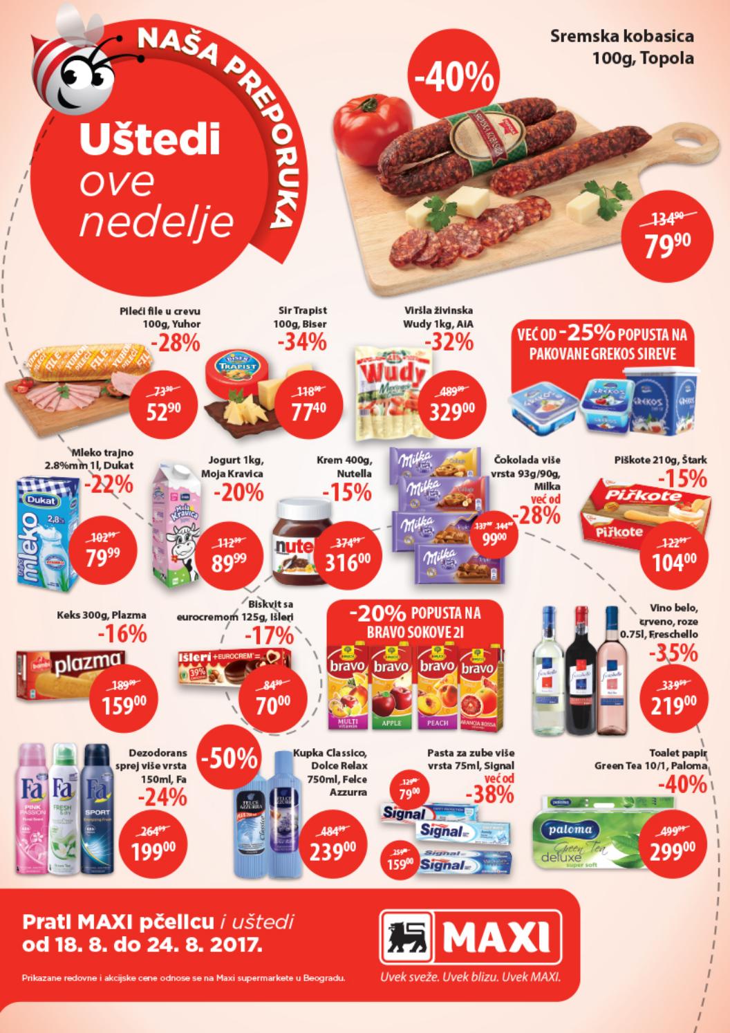 Maxi nedeljna akcija od 18 24 08 2017 by Catalog.rs - Issuu