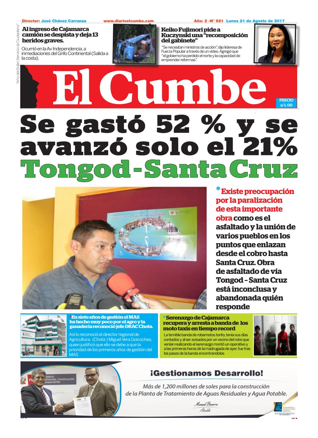 Diario El Cumbe 21 Agosto 2017 by Diario El Cumbe - Issuu