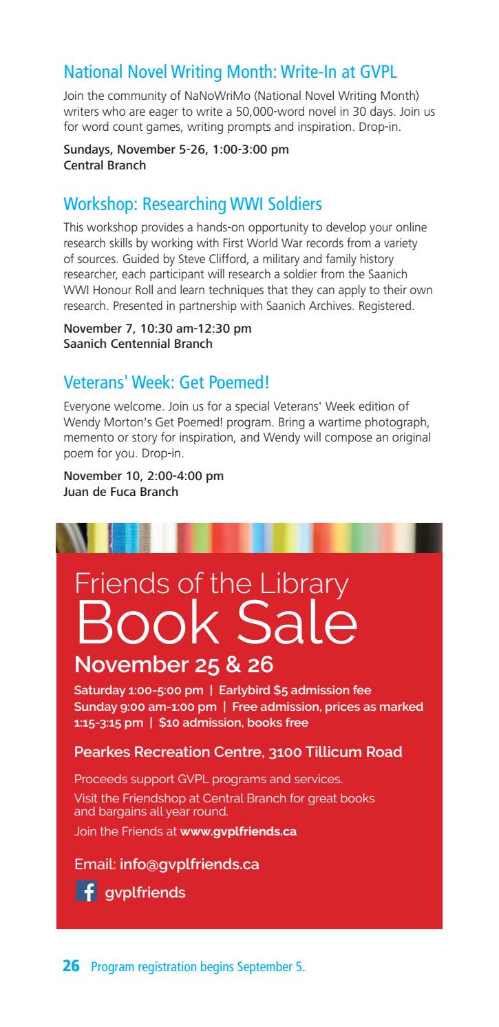 GVPL Program Guide | Fall 2017 by Greater Victoria Public Library - Issuu