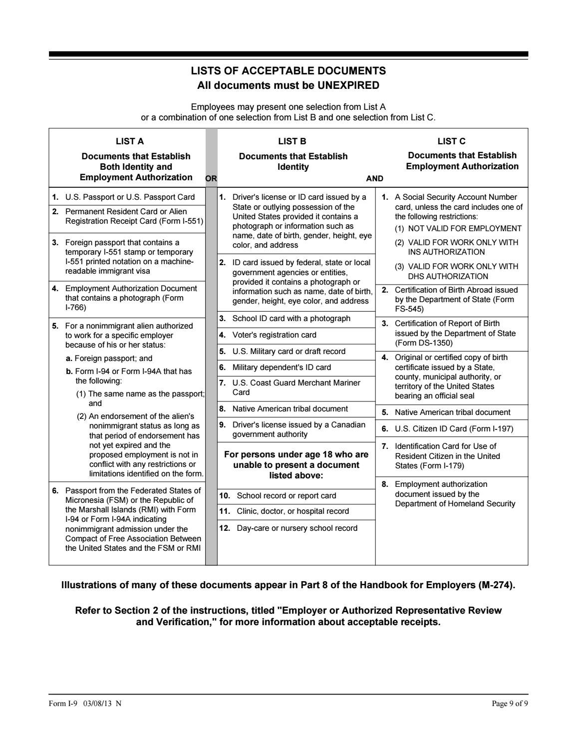 I 9 Acceptable Forms Of Identification By UW Madison Housing Issuu