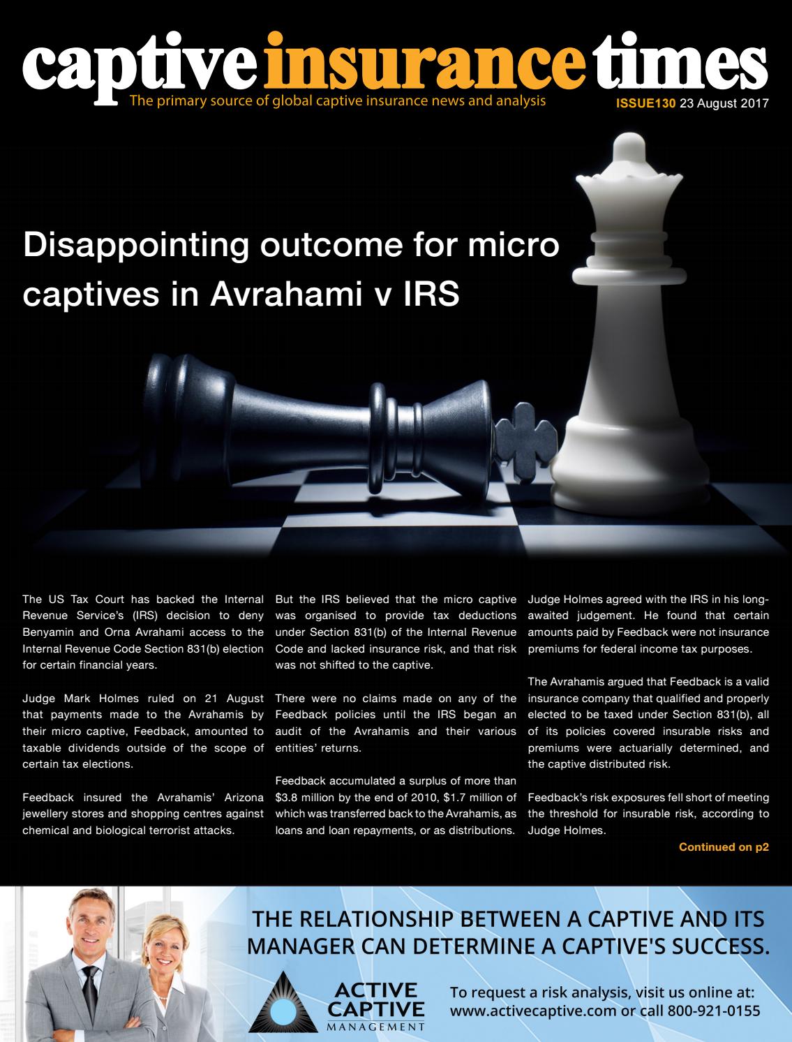 Captive Insurance Times Issue 130 By Captive Insurance Times Issuu