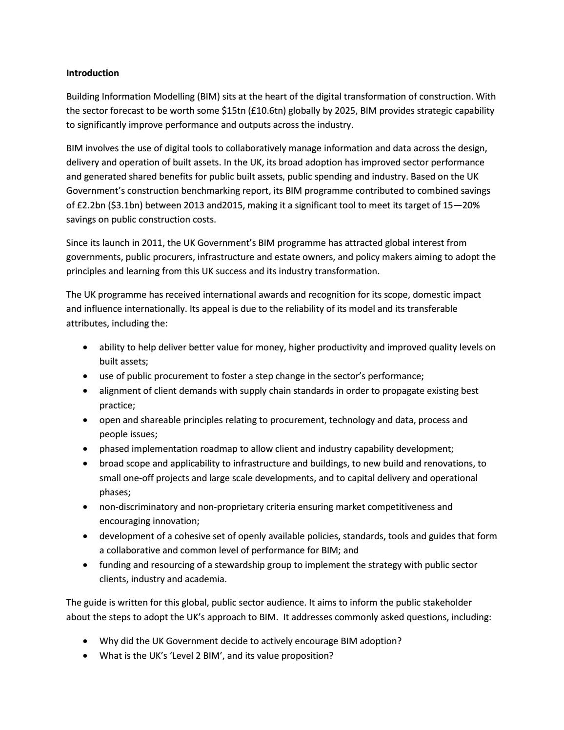 Overview of the UK BIM Strategy by Construction IT Alliance - Issuu