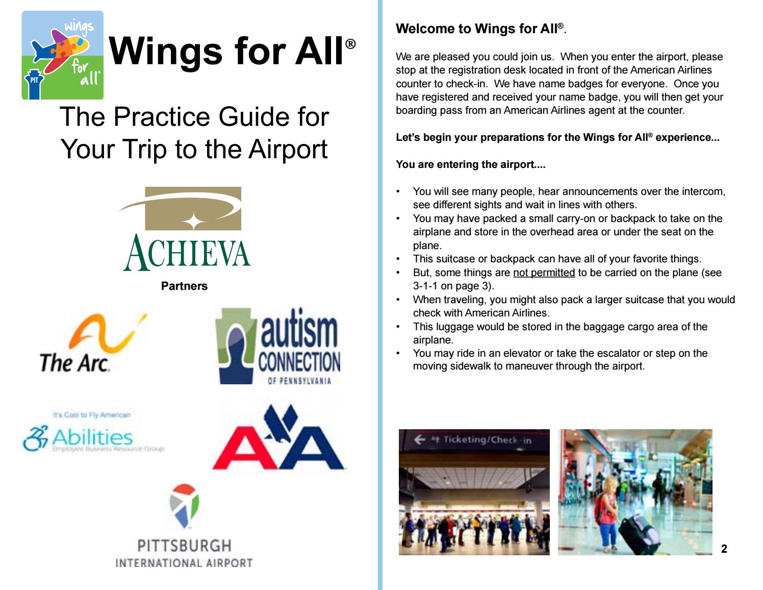 Wings for All Practice Guide for Your Trip to the Airport by Achieva ...