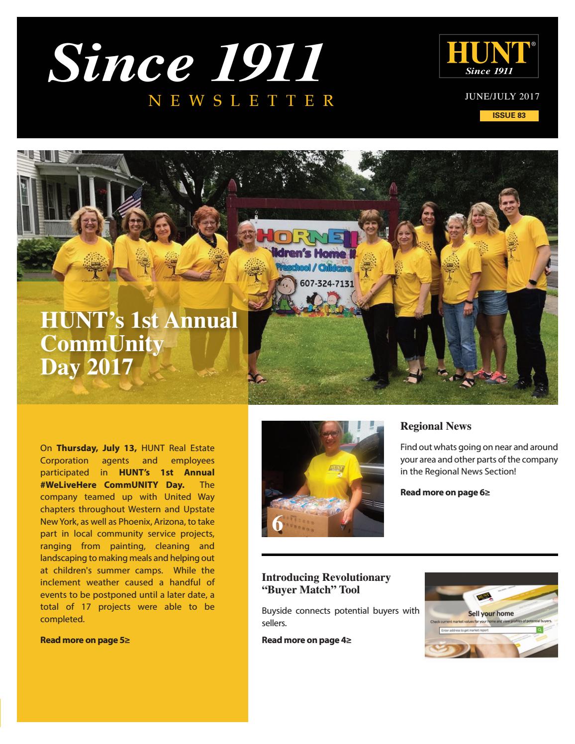 June/July 2017 Newsletter by HUNT Marketing - Issuu