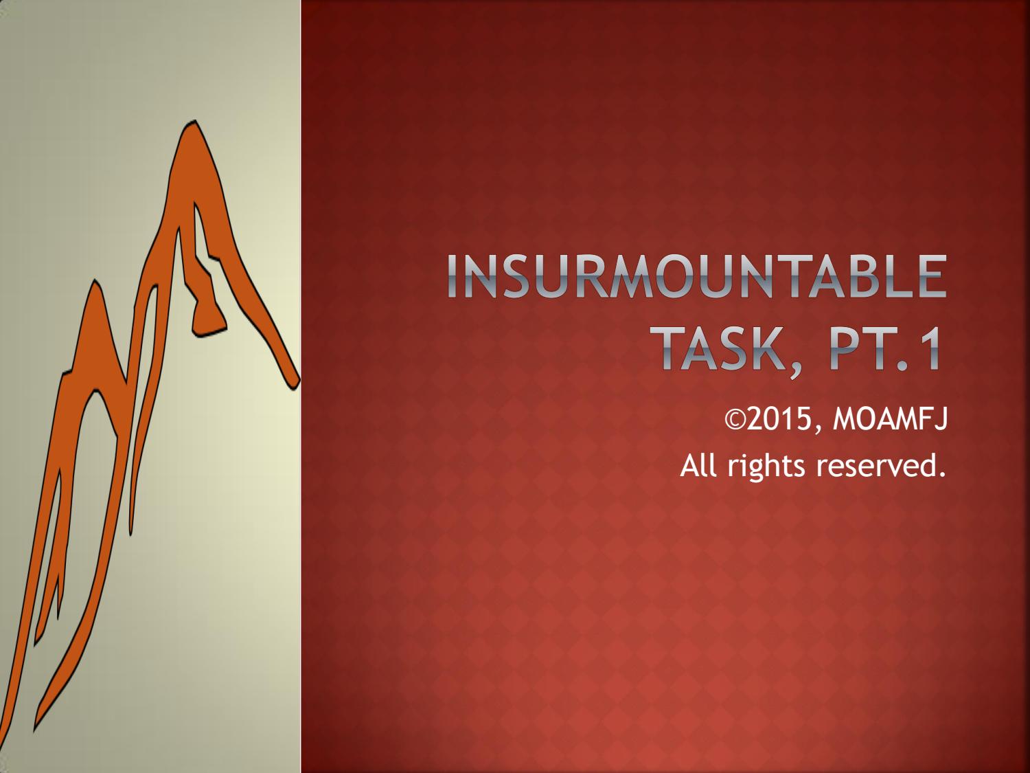Insurmountable task by Facilitator - Issuu