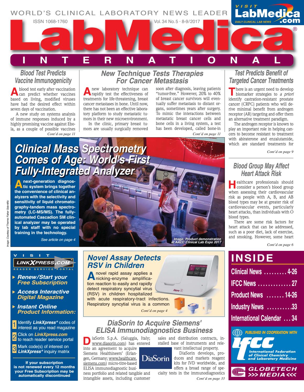 Labmedica International September 2017 by Globetech - Issuu