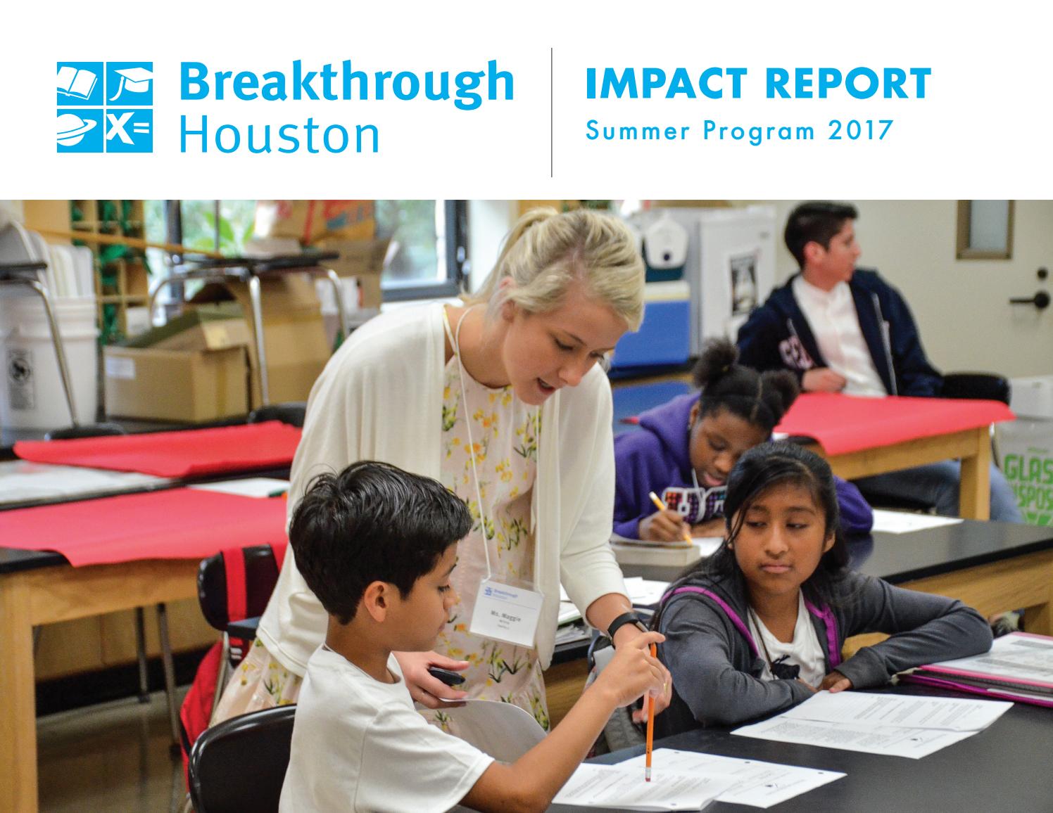 2017 Summer Impact Report by Breakthrough Houston - Issuu