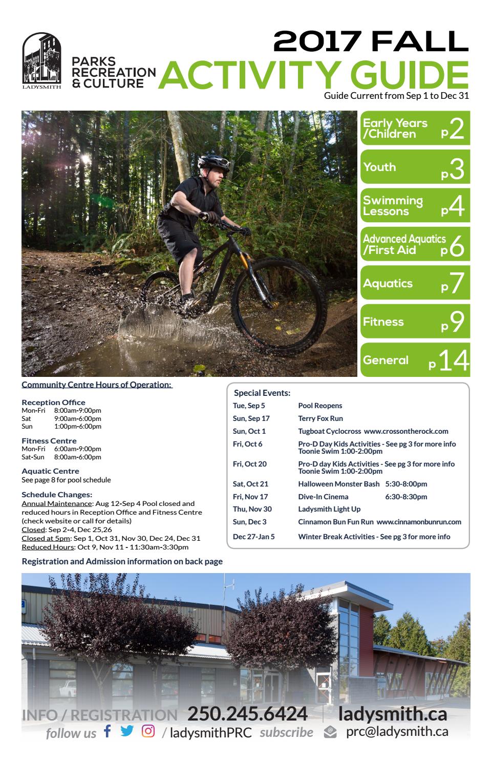 2017 Fall Activity Guide by Town of Ladysmith - Issuu