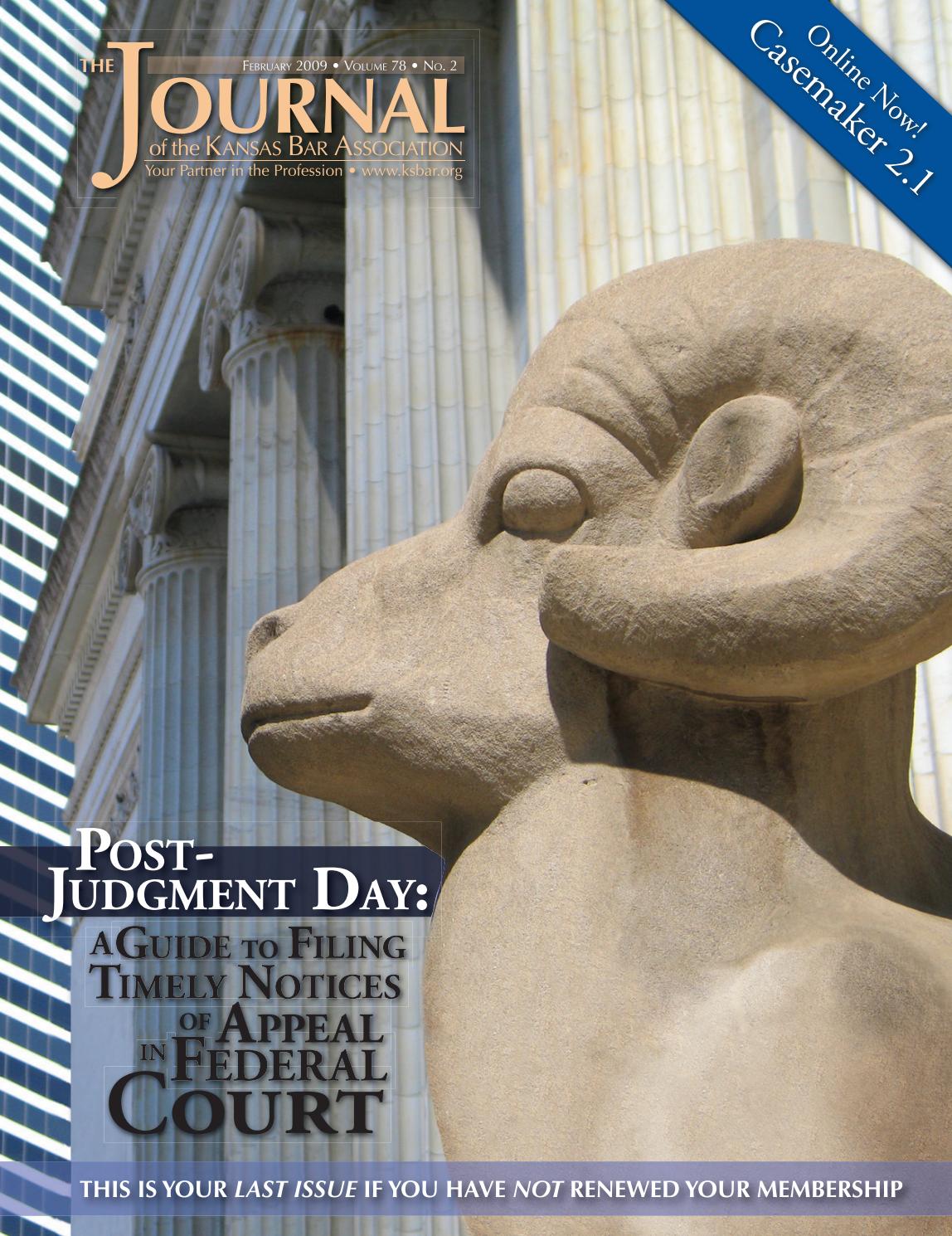 February 2009 Journal by Kansas Bar Association - Issuu