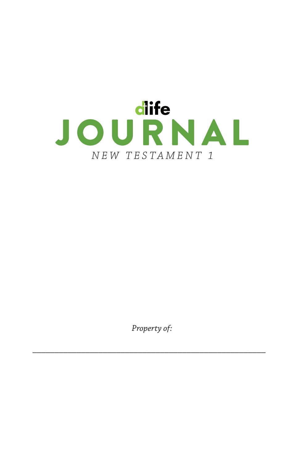 D-Life Journal New Testament 1 Sample by Iron Stream Media - Issuu