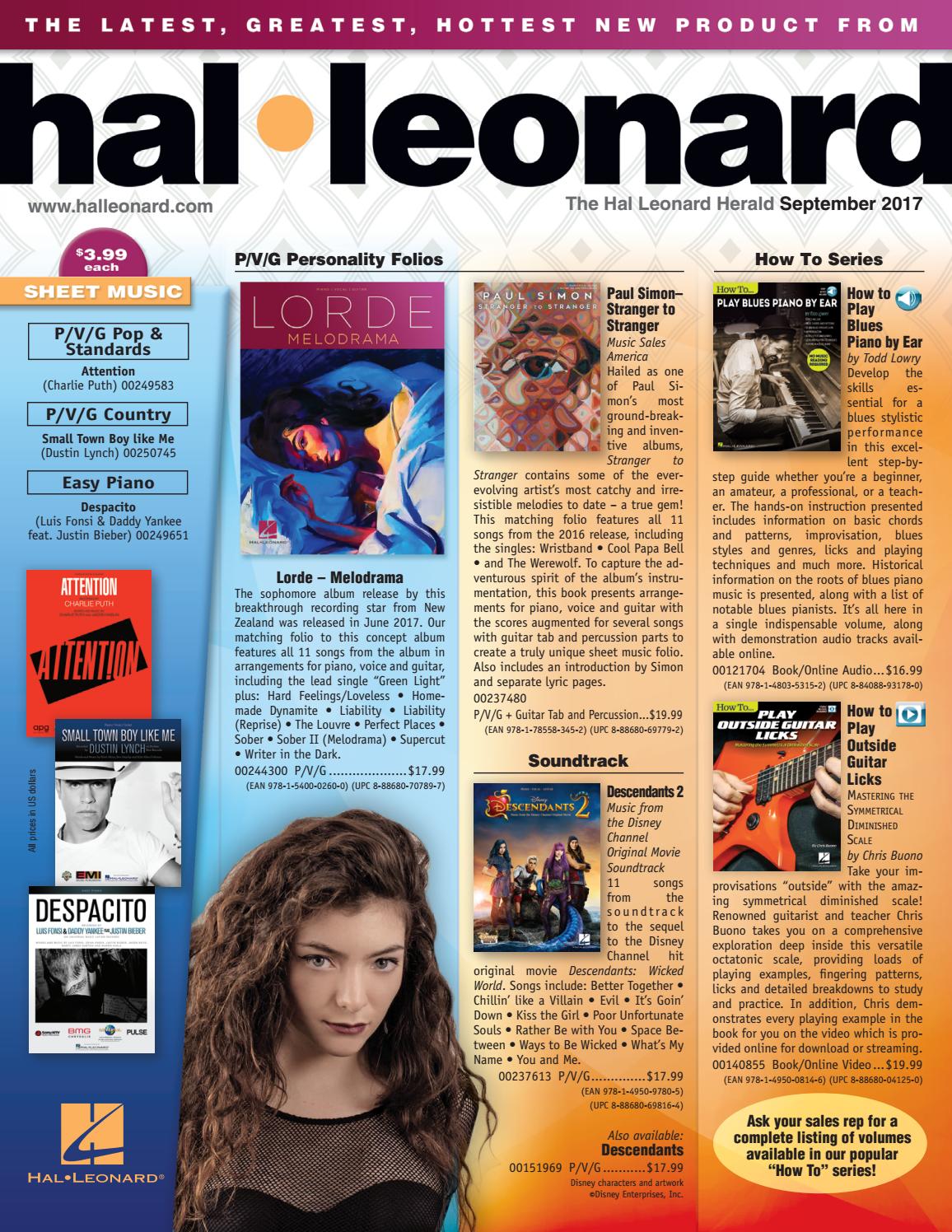 September 2017 HL Herald by Hal Leonard - Issuu