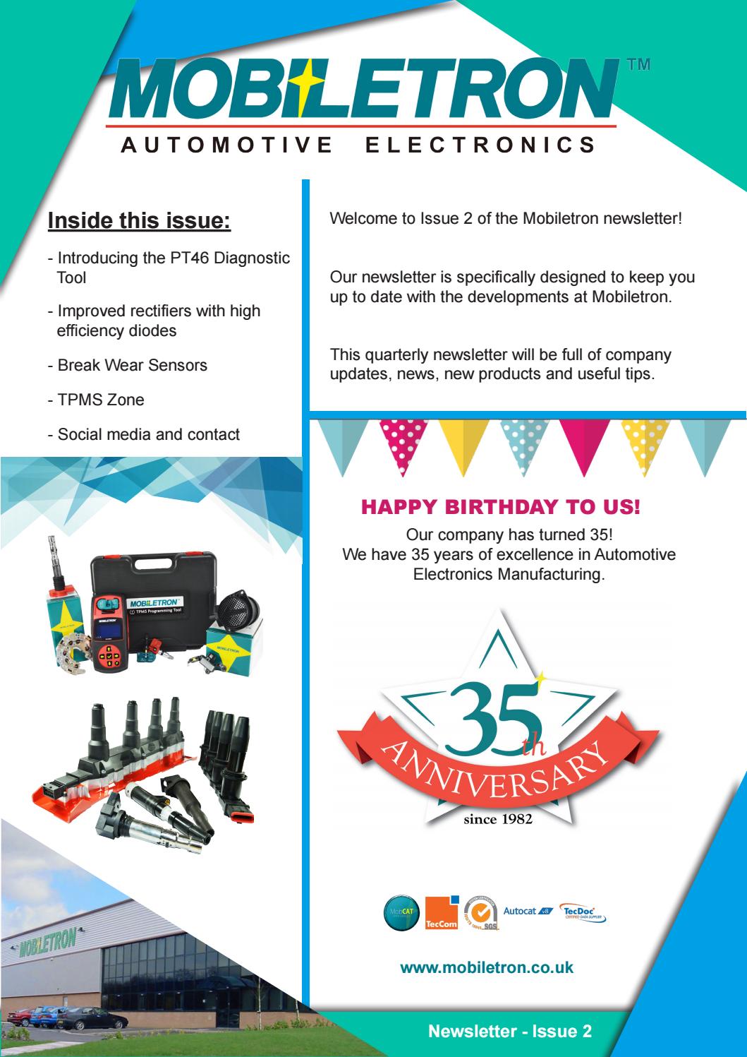 Newsletter issue 2 by Mobiletron UK - Issuu