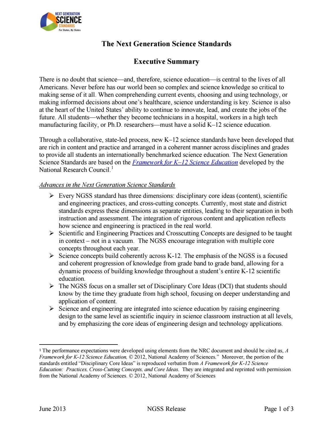 NGSS Introduction and Overview by NextGenScience - Issuu