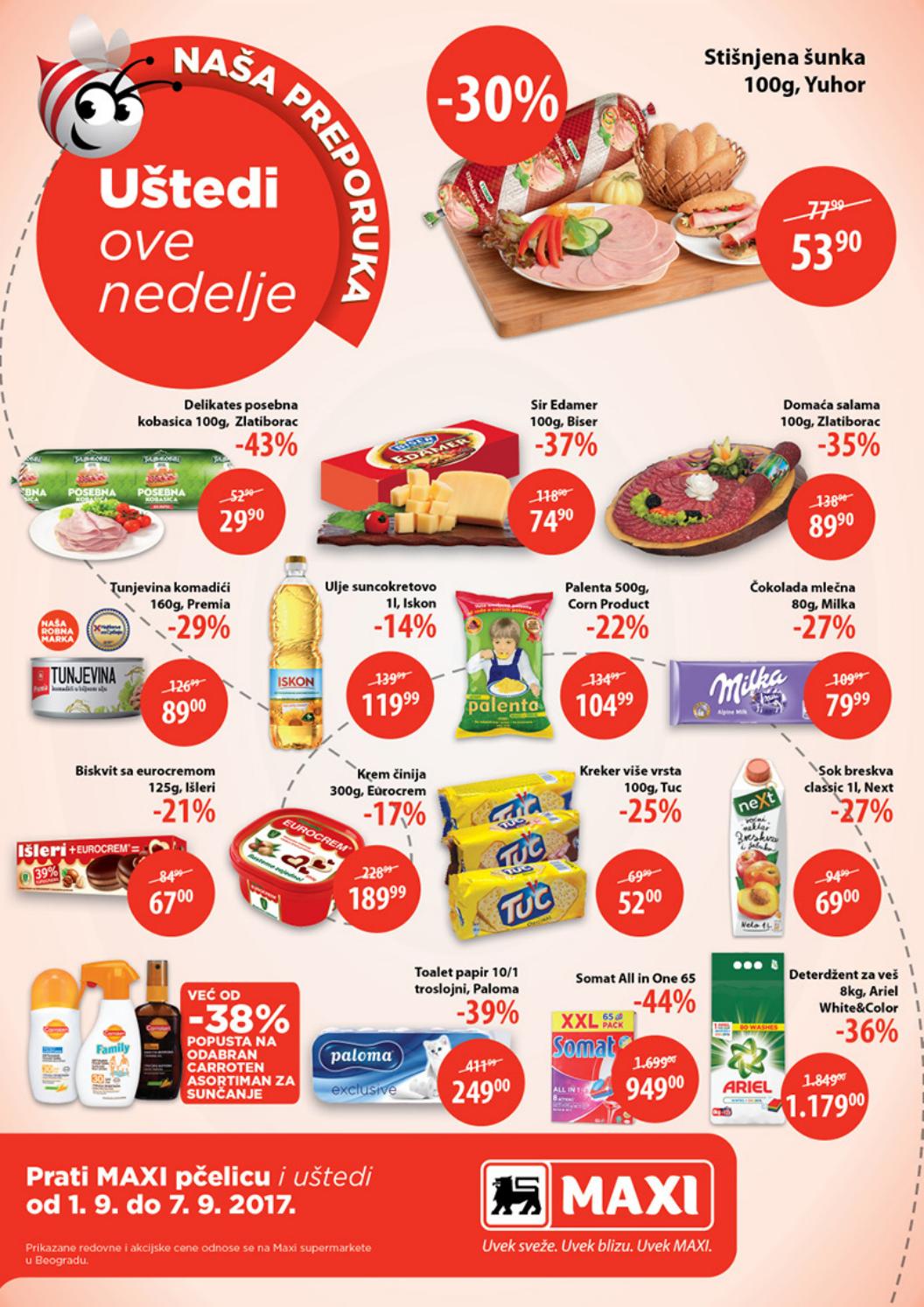 Maxi nedeljna akcija od 31 08 06 09 2017 by Catalog.rs - Issuu