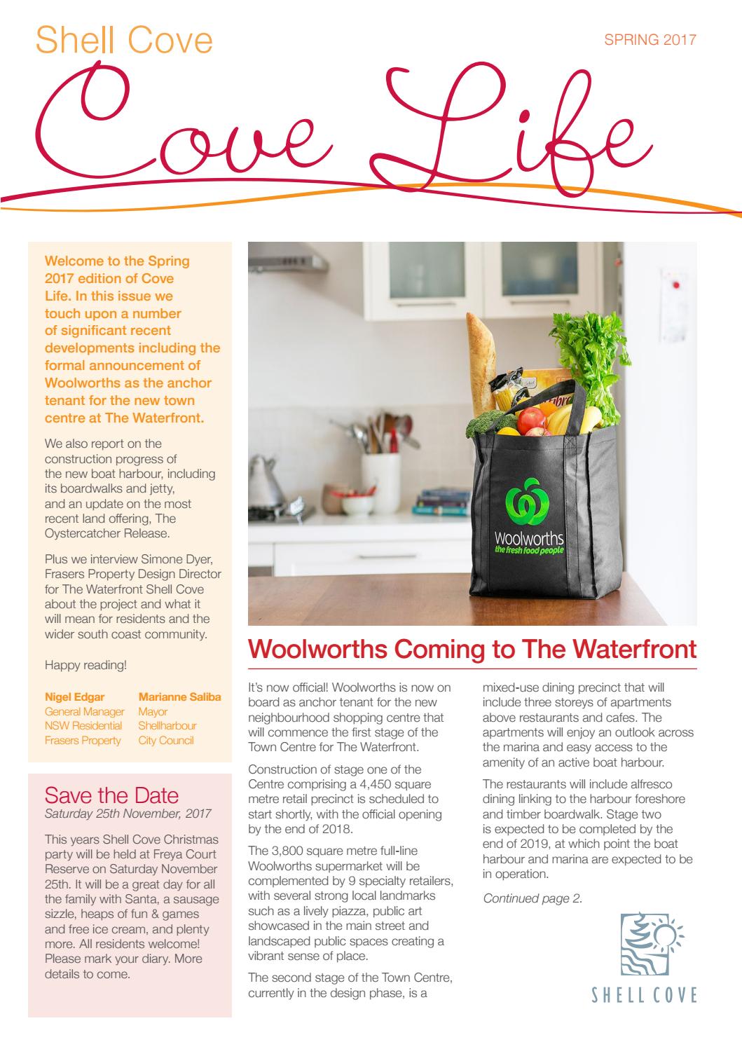Shell Cove: Cove Life - Spring 2017 by Frasers Property Australia - Issuu