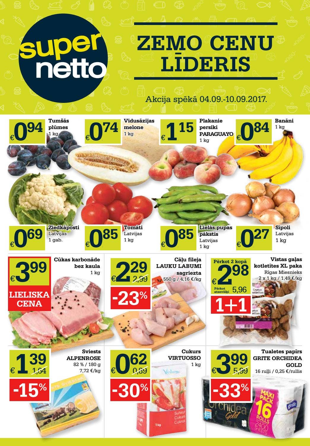 Supernetto piedāvājums no 04.09. līdz 10.09.2017. by Rimi - Issuu