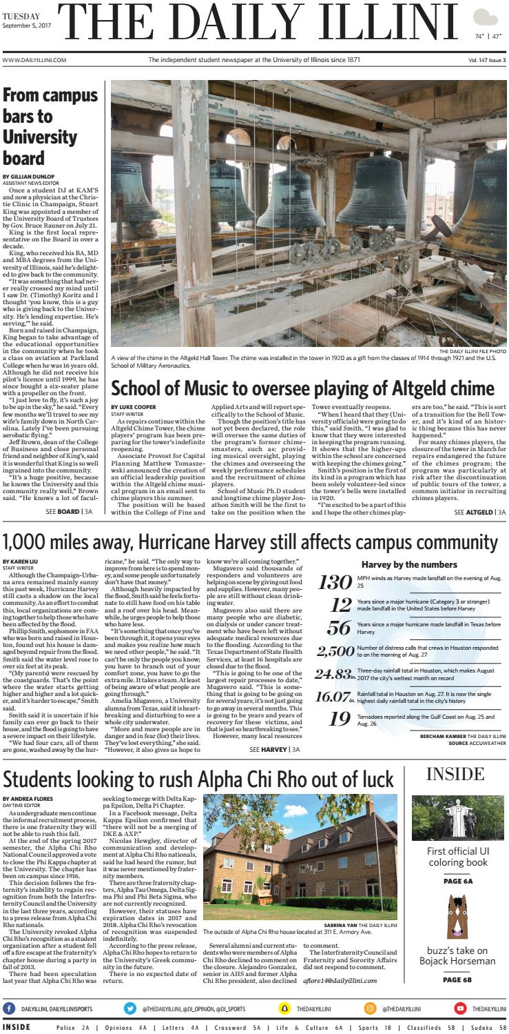 The Daily Illini: Volume 147 Issue 3 by The Daily Illini - Issuu