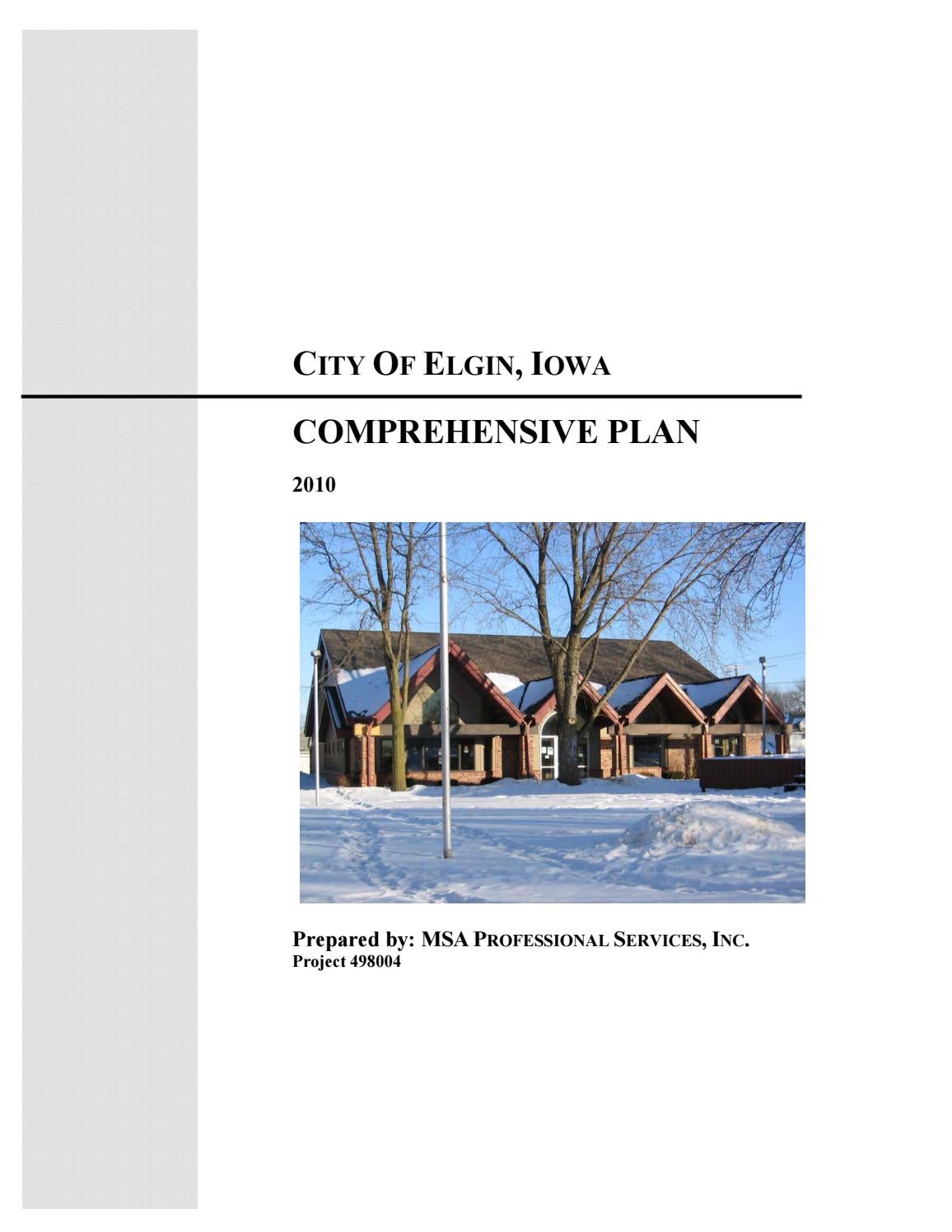 Elgin Iowa Comprehensive Plan 2010 2030 by MSA Professional Services ...