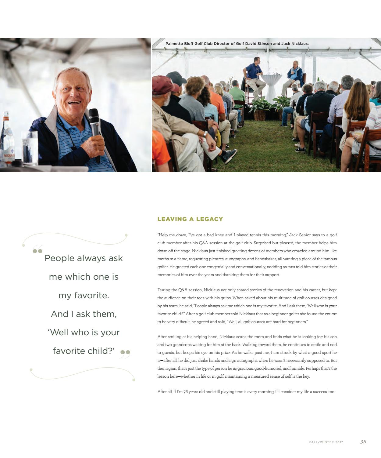 The Bluff Magazine Fall/Winter 2017 by Palmetto Bluff - Issuu