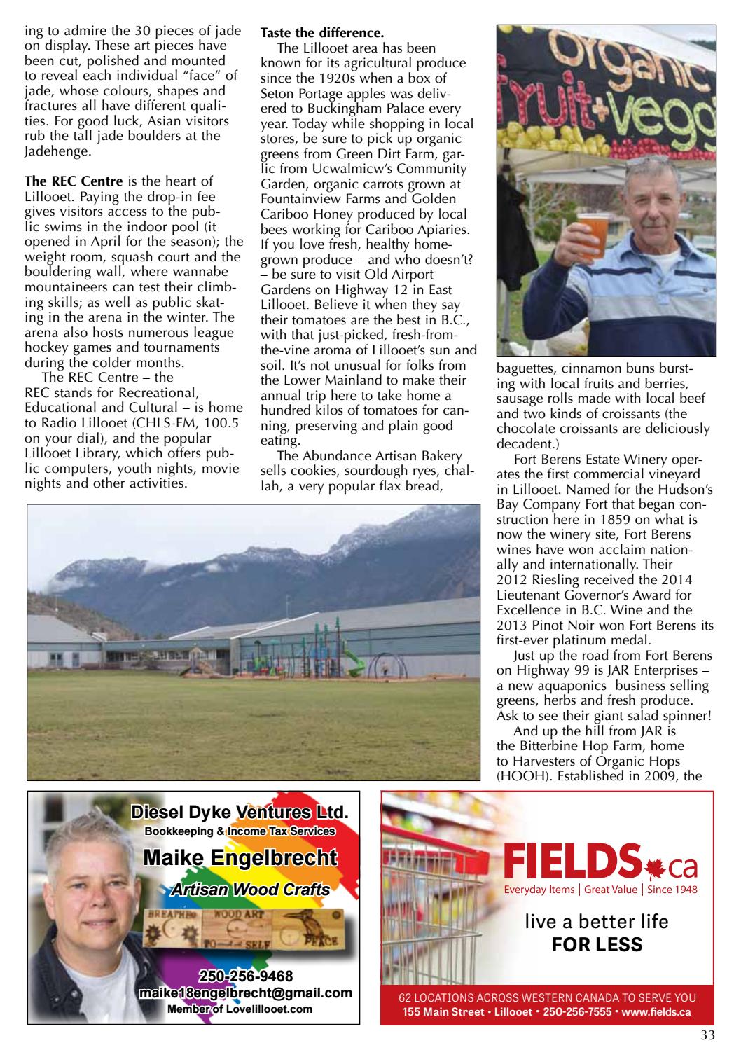 2017 Lillooet Visitors Guide by Bridge River-Lillooet News - Issuu