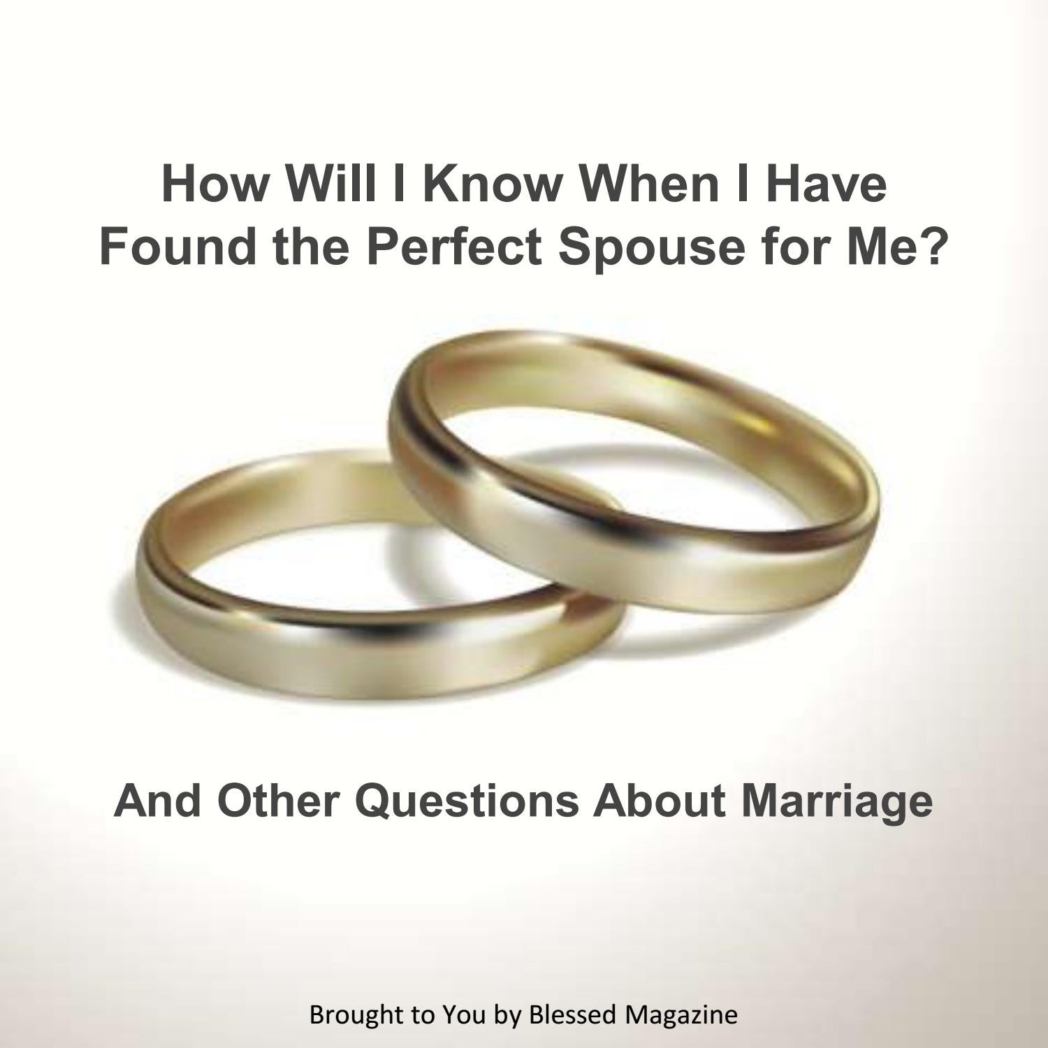 Marriage Questions by Blessed Magazine Ministries - Issuu