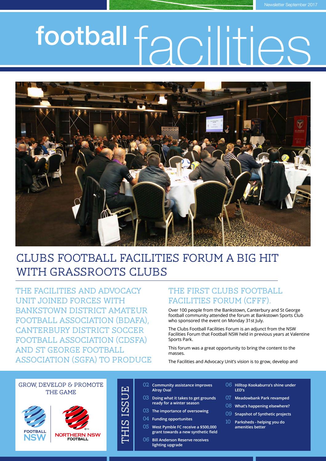 Facilities newsletter 4 september 2017 by Football NSW - Issuu