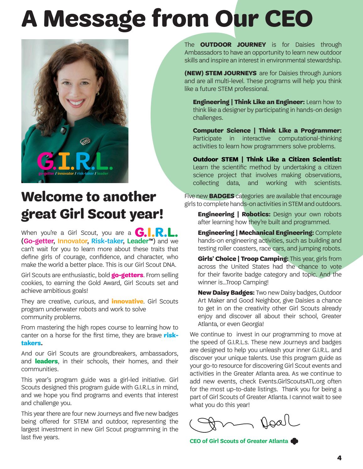 2017-2018 Program Guide - Girl Scouts of Greater Atlanta by Girl Scouts ...