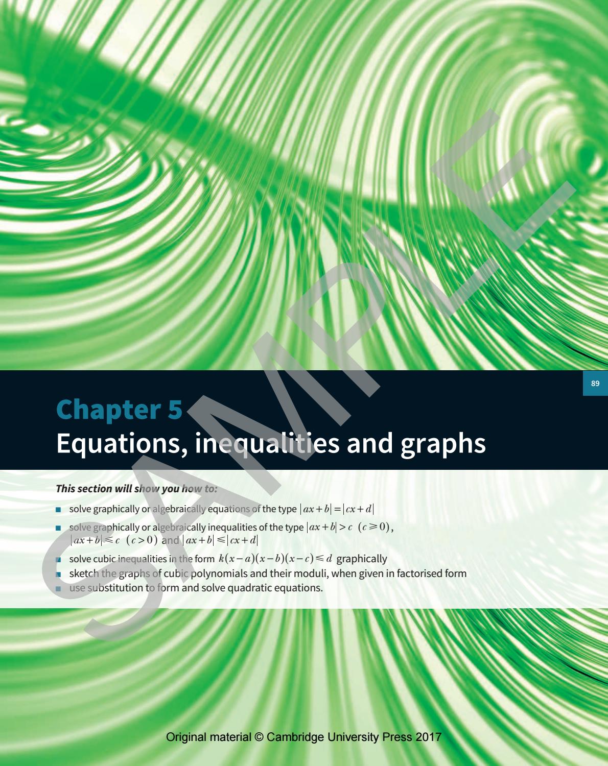Preview Cambridge IGCSE And O Level Additional Mathematics Coursebook