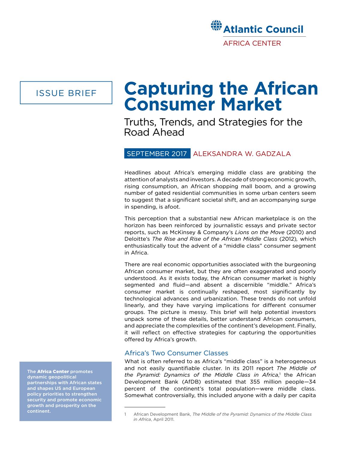 Capturing the African Consumer Market by Atlantic Council - Issuu