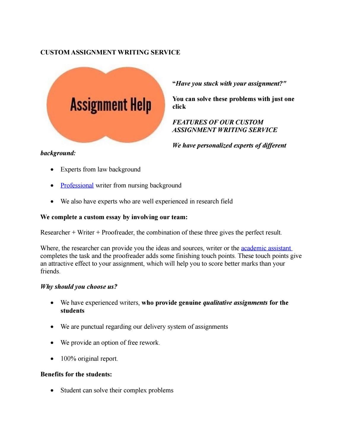Custom assignment writing service by Cheap Assignment Help - Issuu