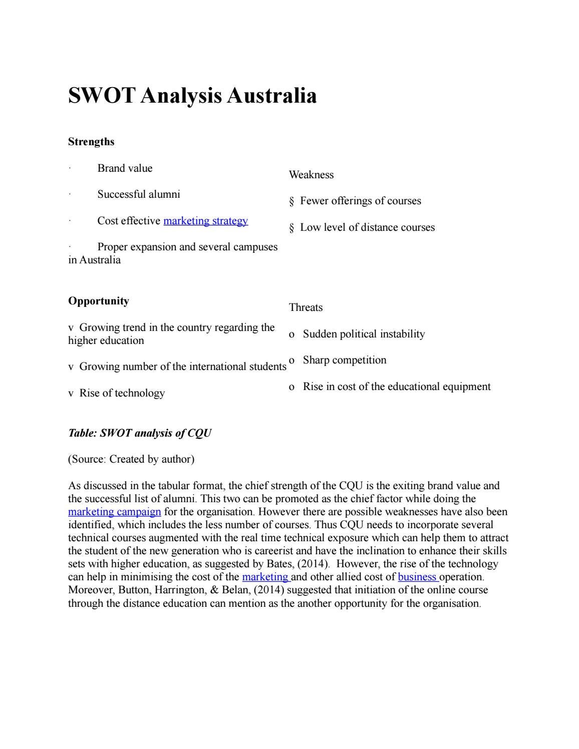 Swot analysis assignment - onlineassignmenthelp.com.au by Cheap ...
