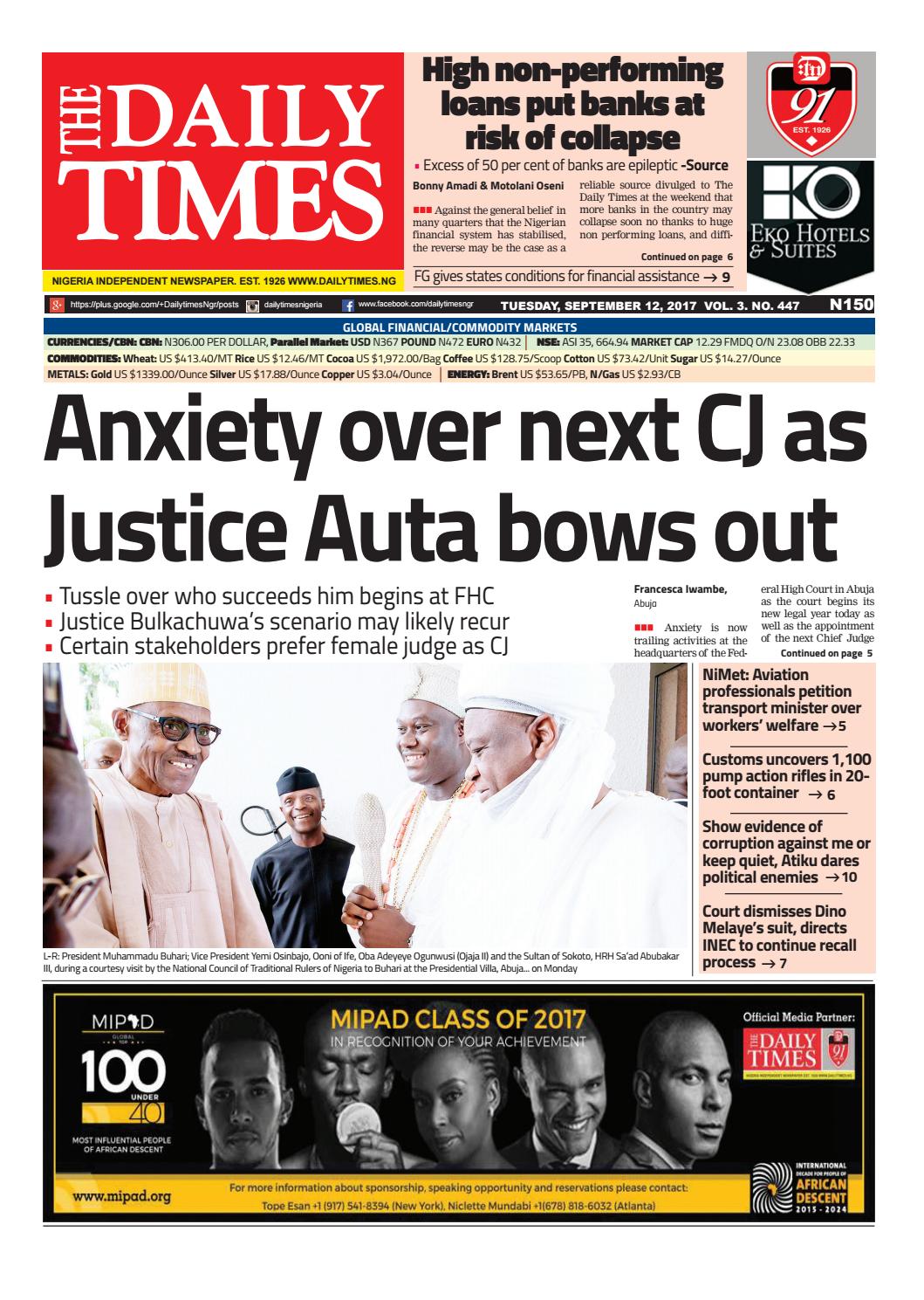 Dtn 12 9 17 by Daily Times of Nigeria - Issuu