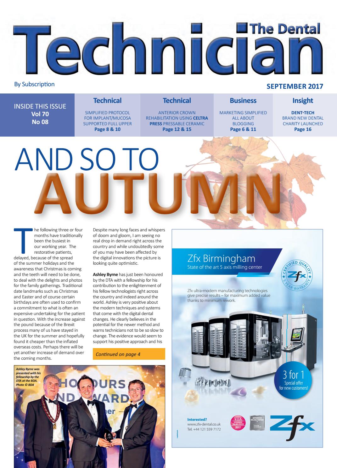 The Dental Technician Magazine September 2017 by The Dental Technician ...