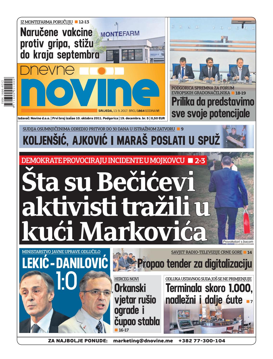 Dnevne novine 13. septembar 2017. by Dnevne Novine - Issuu