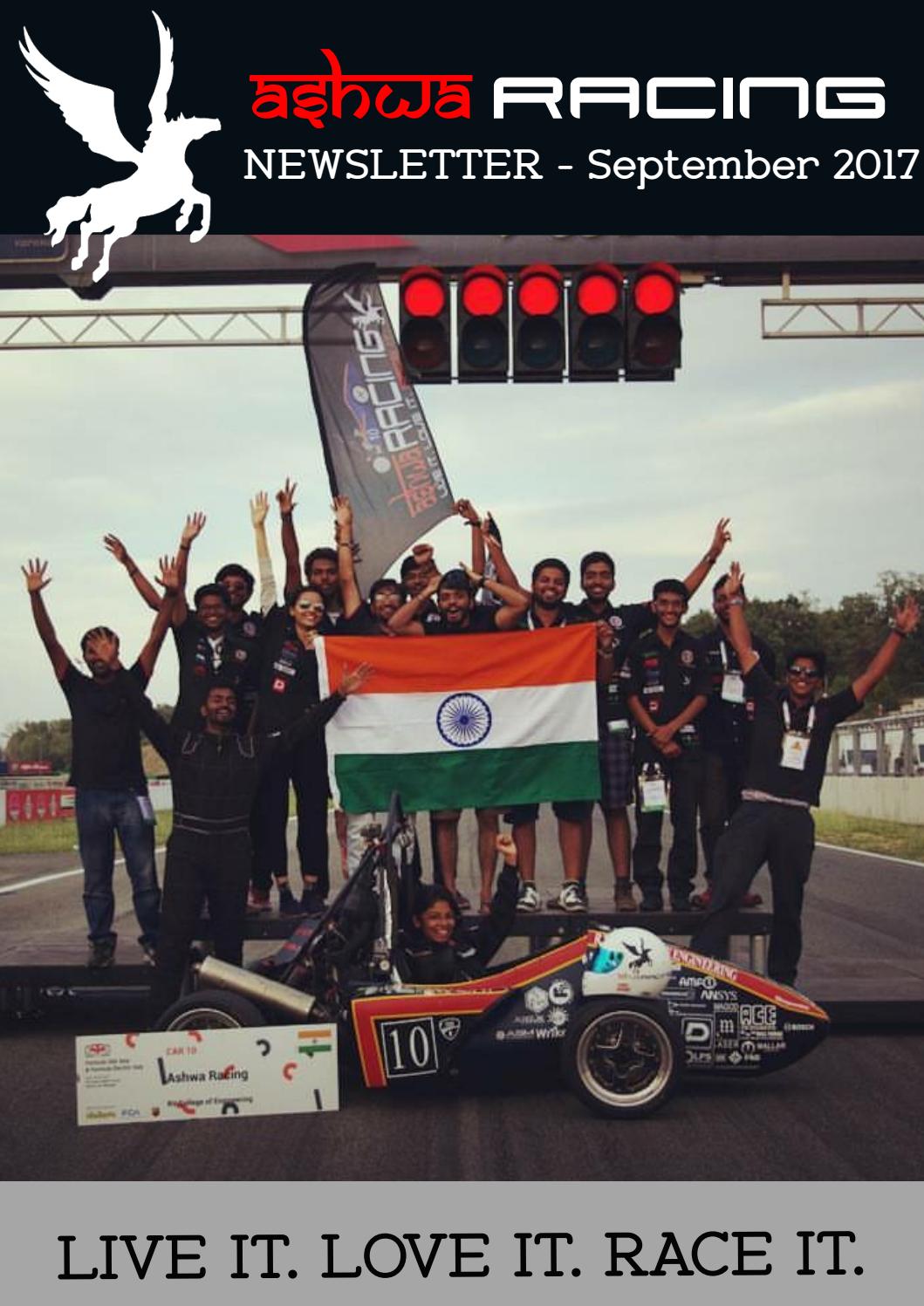Ashwa Racing Newsletter September 2017 Edition by Ashwa Racing - Issuu
