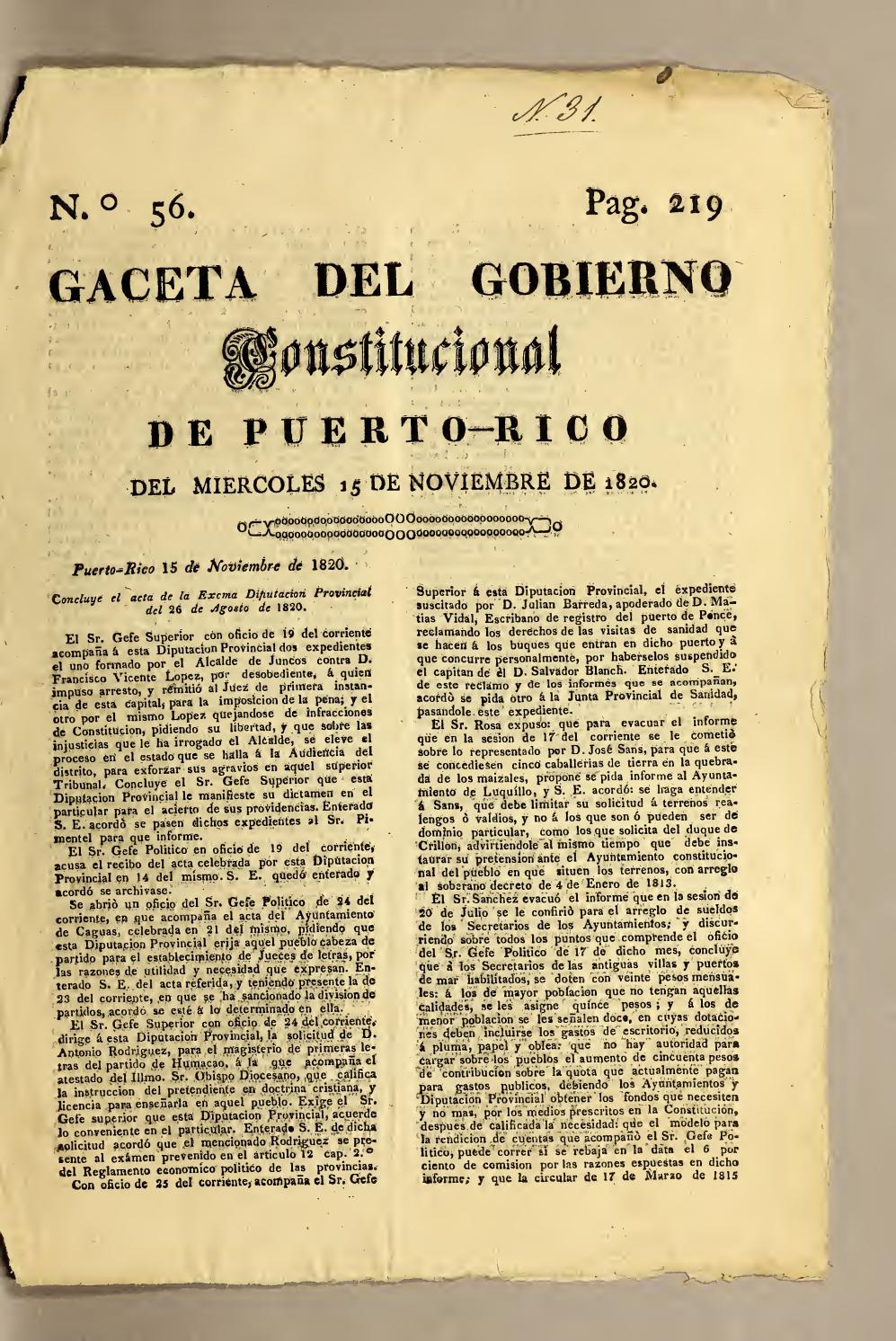 Gaceta de Puerto Rico (1820) by La Colección Puertorriqueña - Issuu