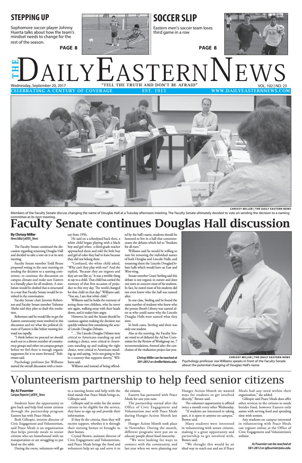 9 20 2017 by The Daily Eastern News - Issuu