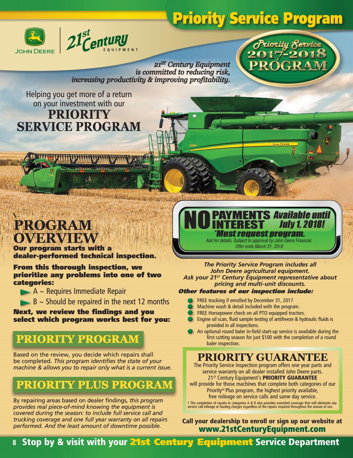 Priority Service Program 2017-2018 by 21st Century Equipment LLC - Issuu